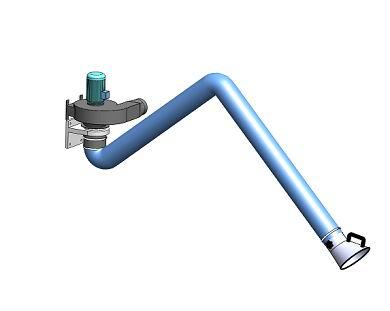China Flexible Fume Suction or Extraction Arm for welding workshop with fan blower for sale