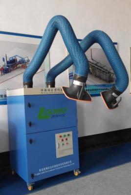 China Mobile welding smoke extractor with double cartridge filters, welding fume extraction and cartridge filtration for sale