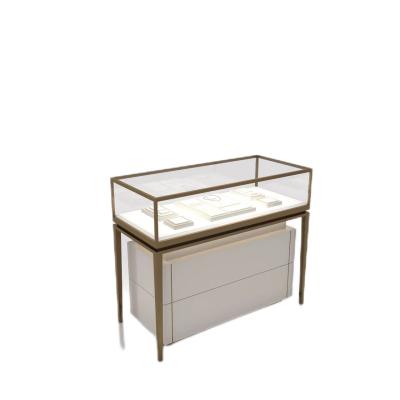 China Combined Stainless Steel Jewelry Display Cabinet High And Short With 4000K LED Light for sale