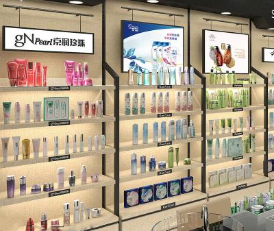 Cina progettazione cosmetica di stoccaggio della parete degli espositori del dettagliante di spessore di 18mm in vendita