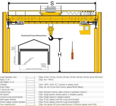 China Hot Selling Electric Single Girder 10 Ton Gantry Crane  for sale