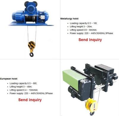 China CD traveling trolley 3 ton electric wire rope hoist design for sale
