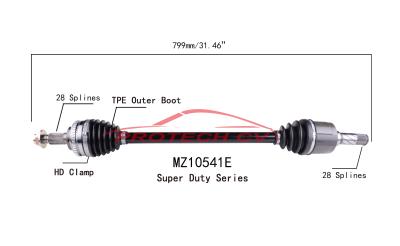 Cina Cv Axle Joint di MZ10541E Mazda 2006 Front Right Drive Shaft Cold che forgia alloggio unito in vendita
