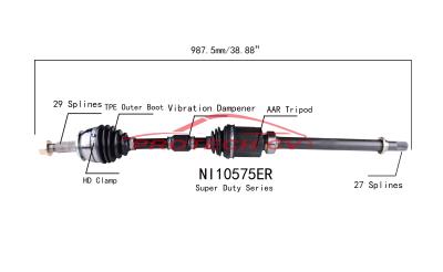 Cina Stivale 2014-2019 del cv Axle Assembly Heavy Duty Clamp TPEE del cv Axle Joint di Nissan Rogue in vendita