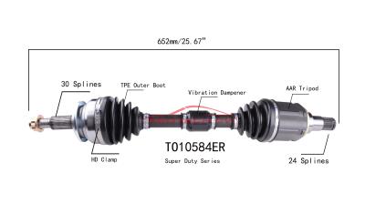 Cina Unità ESTREMA 2016-2018 del tempo dell'Assemblea completa del cv Axle Joint Front Left Cv di Toyota in vendita