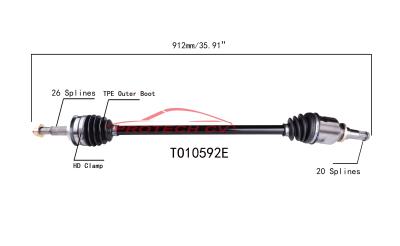 Cina Trattamento termico d'acciaio 2012-2020 di Toyota Front Right Axle Shaft Assembly 20CrMnTi in vendita