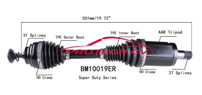Cina Stivale resistente del morsetto TPEE dell'Assemblea di BMW X1 Front Right Cv Axle Shaft in vendita