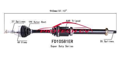 Cina Cv freddo Axle Shaft Assembly di pezzo fucinato Ford Right Front Axle Assembly 2014-2016 in vendita