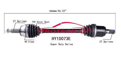 Cina Giunto del cv di Hyundai Elantra che forgia lo stivale di Front Axle Shaft Heavy Duty Clamp TPEE di destra 2.0L in vendita
