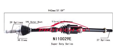 Cina Lo SV Front Right Drive Shaft Nissan Front Axle Assembly Replacement in vendita