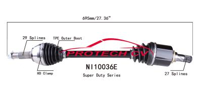 Cina Unità ESTREMA 2011-2017 del tempo dell'Assemblea dell'asse del cv di Nissan Right Front Drive Axle in vendita