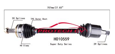 Cina Stivale di HO10559 Acura MDX Axle Cv Shaft Assembly Right Front Drive Shaft TPEE in vendita