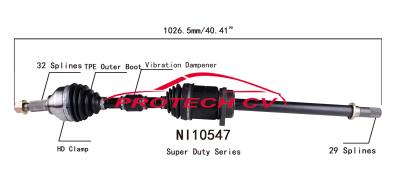 Cina Processo stridente di forgia freddo di NI10547 Nissan Front Drive Shaft Cv Joint in vendita
