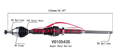 Cina Cv AWD Axle Assy di VO10543S Front Axle Shaft Replacement Volvo XC60 in vendita