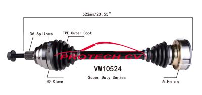 Cina Assemblea di Volkswagen Golf Front Axle Shaft Replacement Cv Shaft in vendita