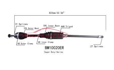 Cina Stivale di Front Right Heavy Duty Clamp TPEE dell'Assemblea dell'asse del cv di BMW X1 BM10020ER in vendita