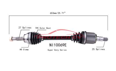 Cina Assemblea completa del cv dello stivale di NI10069E Front Axle Shaft Replacement INFINITI TPEE in vendita