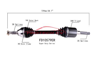 Cina Unità ESTREMA stridente di forgia fredda del tempo di tecnologia della trasformazione dello stivale del cv Axle Assembly Heavy Duty Clamp TPEE di FD10579ER in vendita