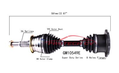 Cina Unità ESTREMA stridente di forgia fredda del tempo di tecnologia della trasformazione dello stivale del cv Axle Assembly Heavy Duty Clamp TPEE di GM10549E in vendita