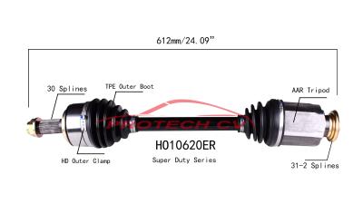 Cina Unità ESTREMA stridente di forgia fredda del tempo di tecnologia della trasformazione dello stivale del cv Axle Assembly Heavy Duty Clamp TPEE di HO10620ER in vendita