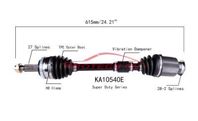 Cina Unità ESTREMA stridente di forgia fredda del tempo di tecnologia della trasformazione dello stivale del cv Axle Assembly Heavy Duty Clamp TPEE di KA10540E in vendita