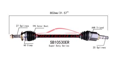 Cina Morsetto 2008-2013 di Subaru Front Drive Shaft Heavy Duty dell'asse motore del cv di SB10530ER in vendita