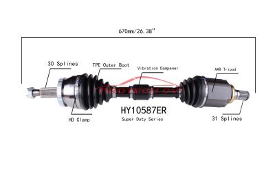 Cina Albero motore del cv di HY10587ER Hyundai 2007-2012 Veracruz Axle Assembly in vendita