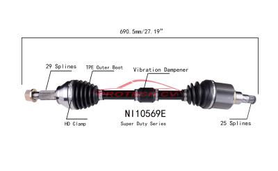 Cina Unità ESTREMA del tempo di Axle Nissan Sentra Drive Shaft di CVT dell'azionamento automatico del cv in vendita