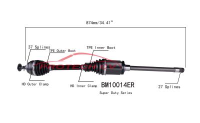 Cina Unità ESTREMA del tempo dello stivale di Axle Heavy Duty Clamp TPEE dell'albero motore del cv di BMW 535i in vendita