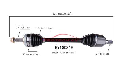 Cina Albero motore dello stivale 2.4L Hyundai Tucson di HY10031E Front Drive Axle Assembly TPEE in vendita