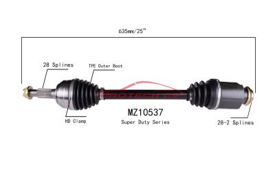 Cina Albero motore stridente di forgia freddo di Mazda 6 dell'acciaio dell'Assemblea 20CrMnTi dell'asse del cv in vendita
