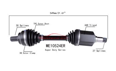 Cina Unità ESTREMA stridente di forgia fredda del tempo di tecnologia della trasformazione dello stivale del cv Axle Assembly Heavy Duty Clamp TPEE di ME10524ER in vendita