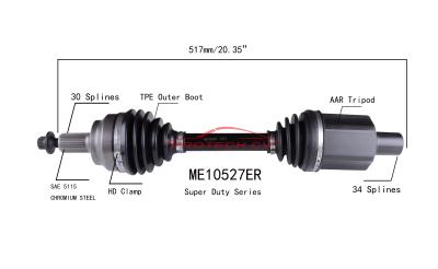 Cina Unità ESTREMA stridente di forgia fredda del tempo di tecnologia della trasformazione dello stivale del cv Axle Assembly Heavy Duty Clamp TPEE di ME10527ER in vendita