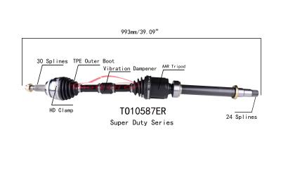 Cina Unità ESTREMA stridente di forgia fredda del tempo di tecnologia della trasformazione dello stivale del cv Axle Assembly Heavy Duty Clamp TPEE di TO10587ER in vendita