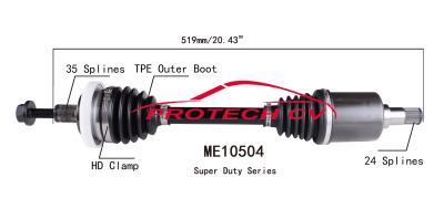 China Unidade EXTREMA de moedura de forjadura fria do tempo da tecnologia de processamento da bota de Axle Assembly Heavy Duty Clamp TPEE do CV do CV ME10504 à venda