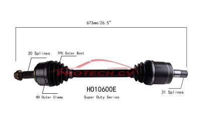 China Unidade EXTREMA de moedura de forjadura fria do tempo da tecnologia de processamento da bota de Axle Assembly Heavy Duty Clamp TPEE do CV do CV de HO10600E à venda