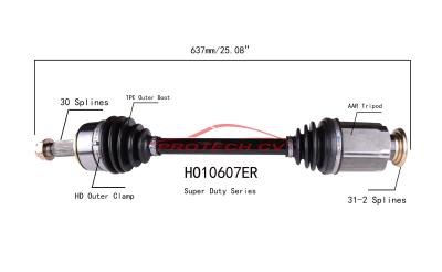 China Unidade EXTREMA de moedura de forjadura fria do tempo da tecnologia de processamento da bota de Axle Assembly Heavy Duty Clamp TPEE do CV do CV de HO10607ER à venda