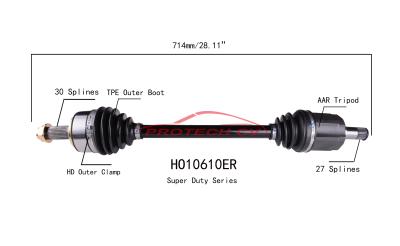 China Unidade EXTREMA de moedura de forjadura fria do tempo da tecnologia de processamento da bota de Axle Assembly Heavy Duty Clamp TPEE do CV do CV de HO10610ER à venda