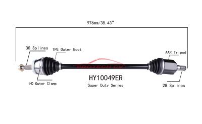 China Unidade EXTREMA de moedura de forjadura fria do tempo da tecnologia de processamento da bota de Axle Assembly Heavy Duty Clamp TPEE do CV do CV de HY10049ER à venda
