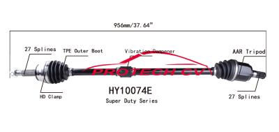 Cina Albero motore interno dell'assemblea paritetica del cv dello stivale di TPEE per Hyundai Elantra 2.0L L4 in vendita