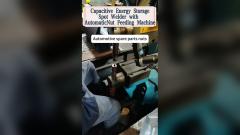 Automotive Component Nuts Are Automatically Fed and Welded with a Capacitor Discharge Spot Welder