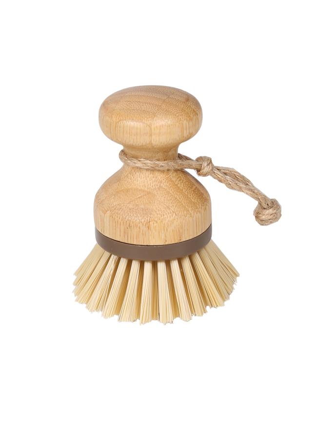 Amazon Best Selling Natural Bamboo Dish Brush For Pot, Sink Kitchen Cleaning Scrubber In Green And Grey