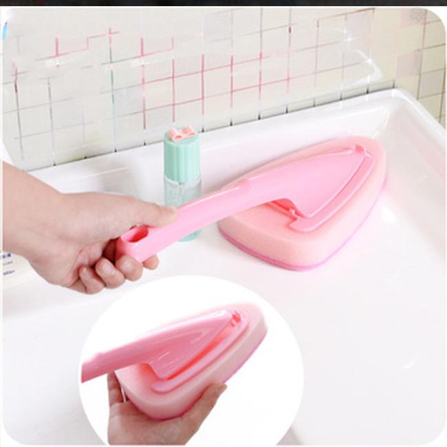Brosse propre remplaçable d'éponge de triangle forte de cuisine