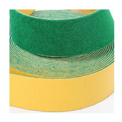 China Green Velvet With Adhesive Backing Rough Surface Rapier Loom Self-Adhesive Roller for sale