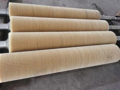 Chine Roue de polissage de nettoyage industrielle cylindrique de finissage de fil d'acier d'échelle de rouille de brosse de rouleau à vendre