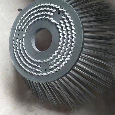 Cina Diametro 400 mm Lunghezza di pennello 350 mm Spazzola di filo in acciaio per pulizia stradale in vendita