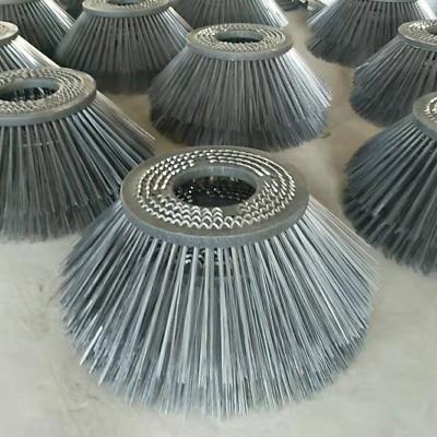 Cina Diametro 400 mm Lunghezza di pennello 350 mm Spazzola di filo in acciaio per pulizia stradale in vendita