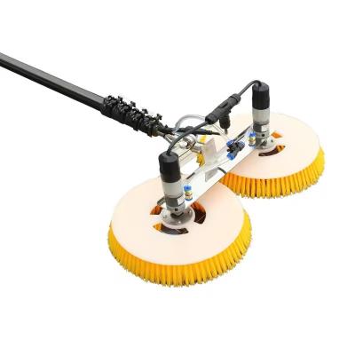 China Widened Dual Head Solar Panel Cleaning Disc Brush Robot Cleaner for sale