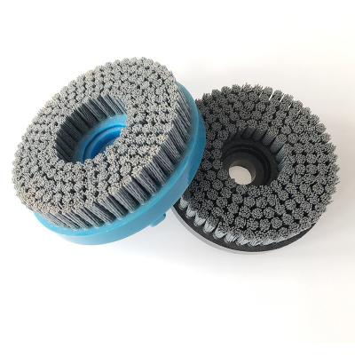 China Disc Brush Abrasive Wire Plane Industrial Pouring Brush Grinding CNC Machine Tool Brush for sale