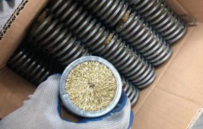 China Spiral Brass Coated Steel Wire Brush Cylinder Spiral Wound Cleaning Inside Coil Brush for sale